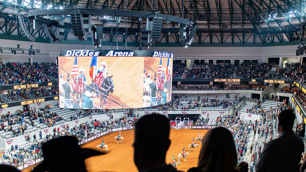 Dickies Arena with telescoping stands and fixed Citation chairs…