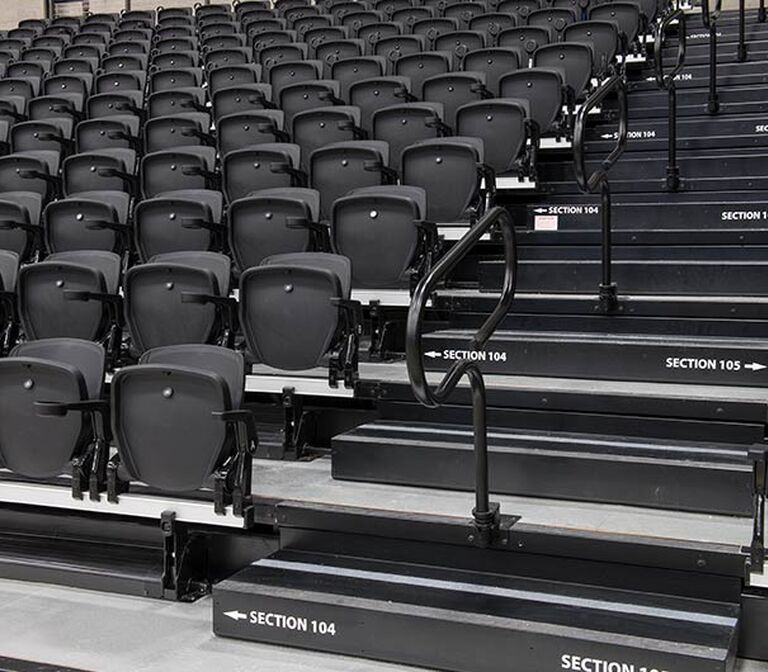 4 Bears Casino Event Center with stadium seating Integra chairs on…