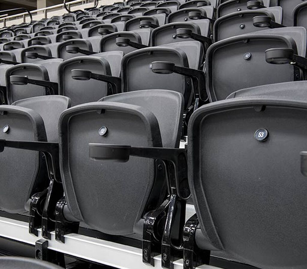4 Bears Casino Event Center with stadium seating Integra chairs on…