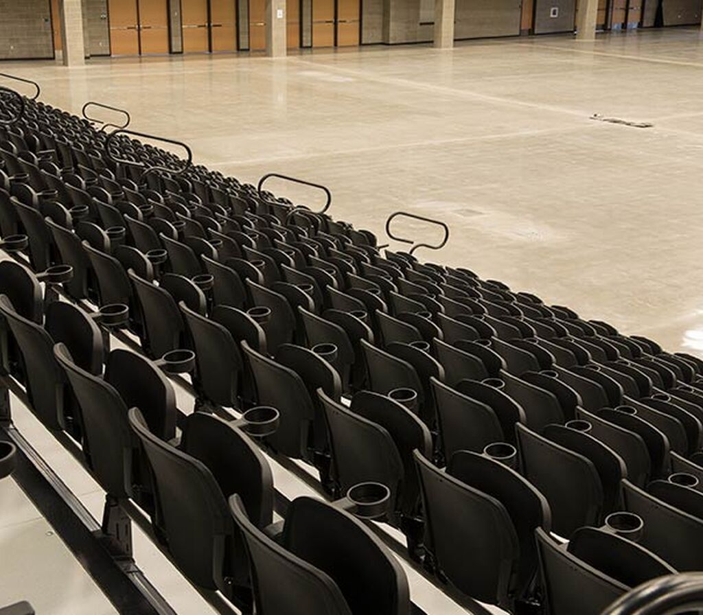 4 Bears Casino Event Center with stadium seating Integra chairs on…