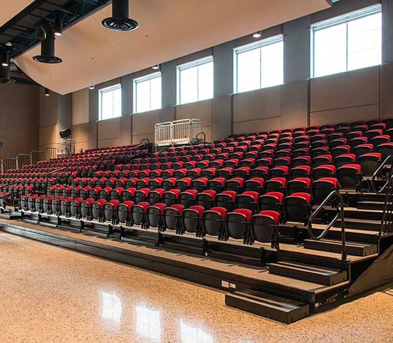 Northwest High School with Irwin Seating model 4500 bleachers equipped ...