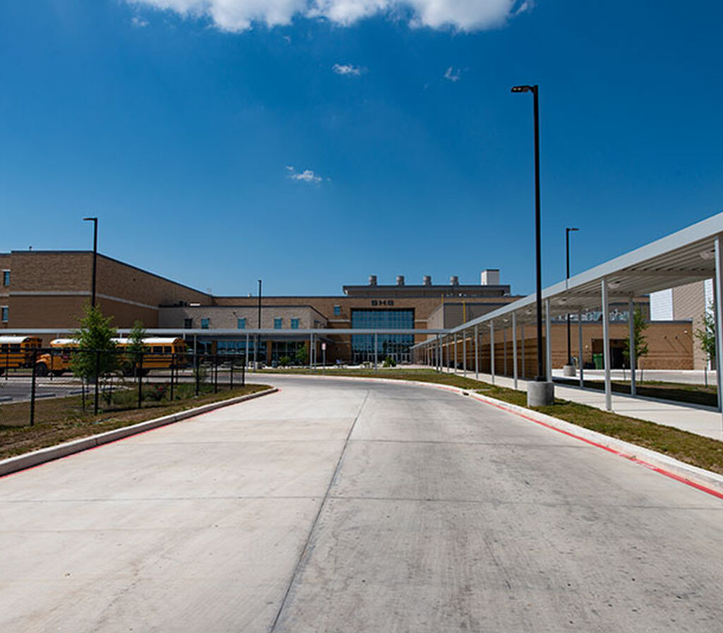 Seguin High School gymnasium telescoping stands from Irwin Seating…