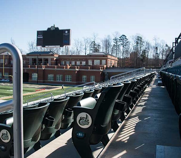 UNCC Jerry Richardson Stadium with Irwin Seating models 130.45.35.35…