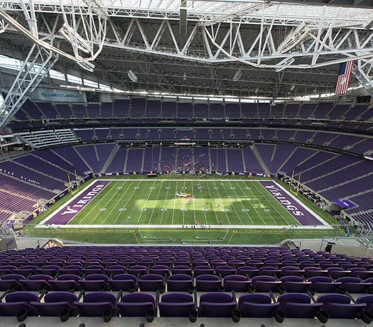 U.S. Bank Stadium home of the Minnesota Vikings with stadium and…