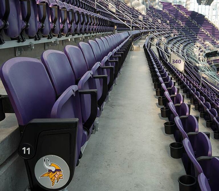 U.S. Bank Stadium home of the Minnesota Vikings with stadium and…