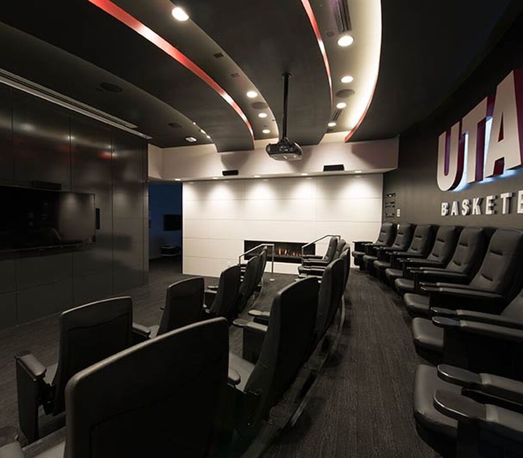 Utah basketball film room with custom 71.12.79.149 Signature film…