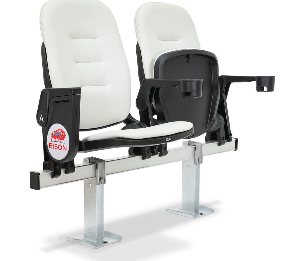 Centura rail-mount seating for sport and entertainment venues